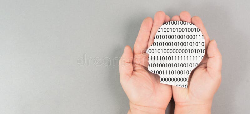 Head with Software Code, Digitization and Artificial Intelligence ...