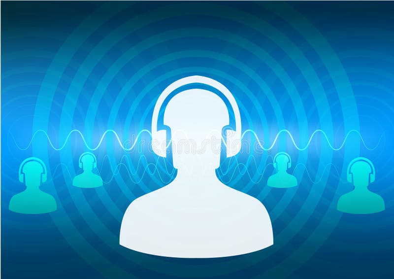 The Head with Sound Wave Inside Icon. Stock Illustration - Illustration ...