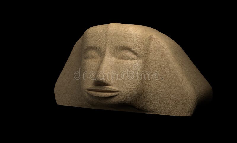 Head of Sphinx Giza, Egypt. 3d Render Stock Illustration - Illustration ...
