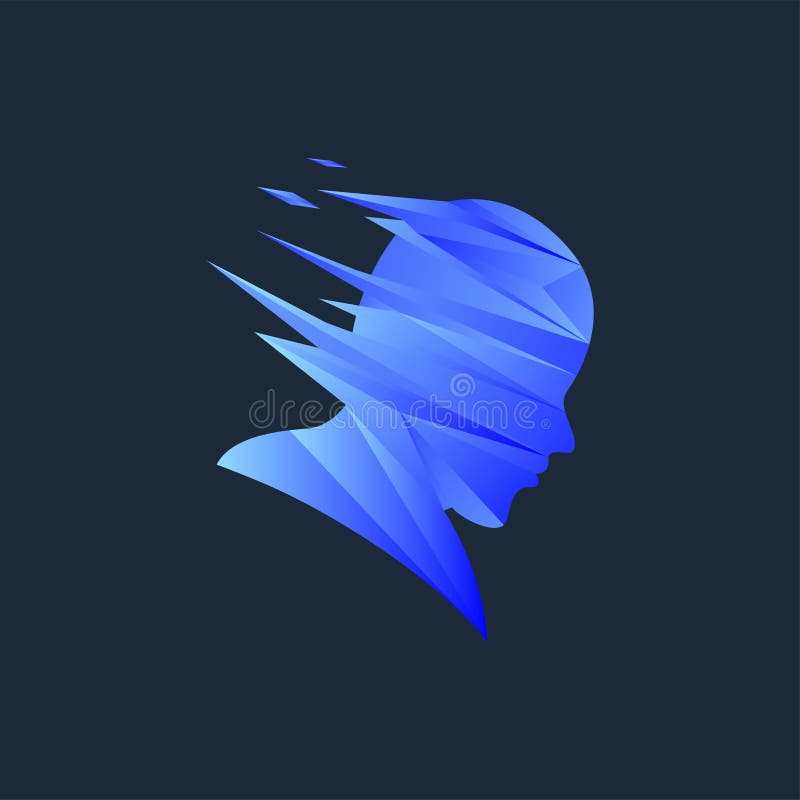 Head with a Stack of Colors Logo Vector Stock Vector - Illustration of ...