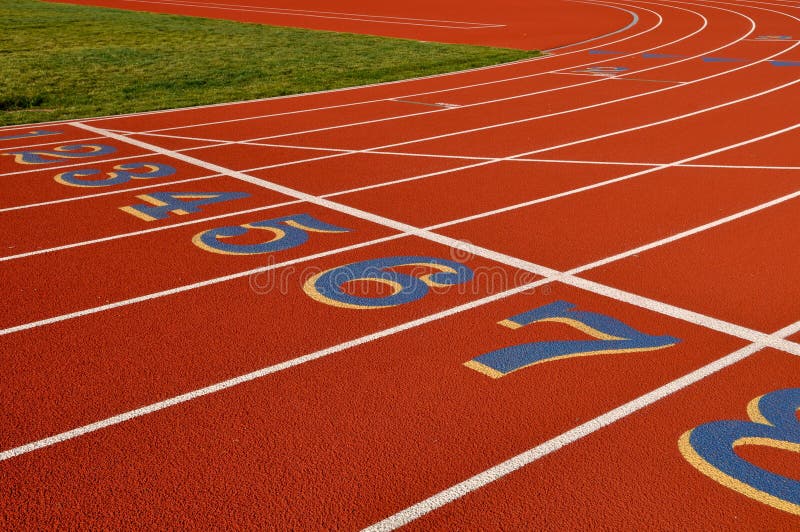 Head Start Running Track stock photo. Image of vibrant - 13896936