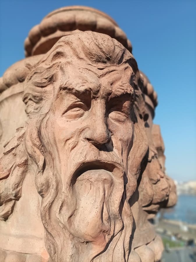 Head Statue in Budapest Castle. Stock Image - Image of hungarian ...