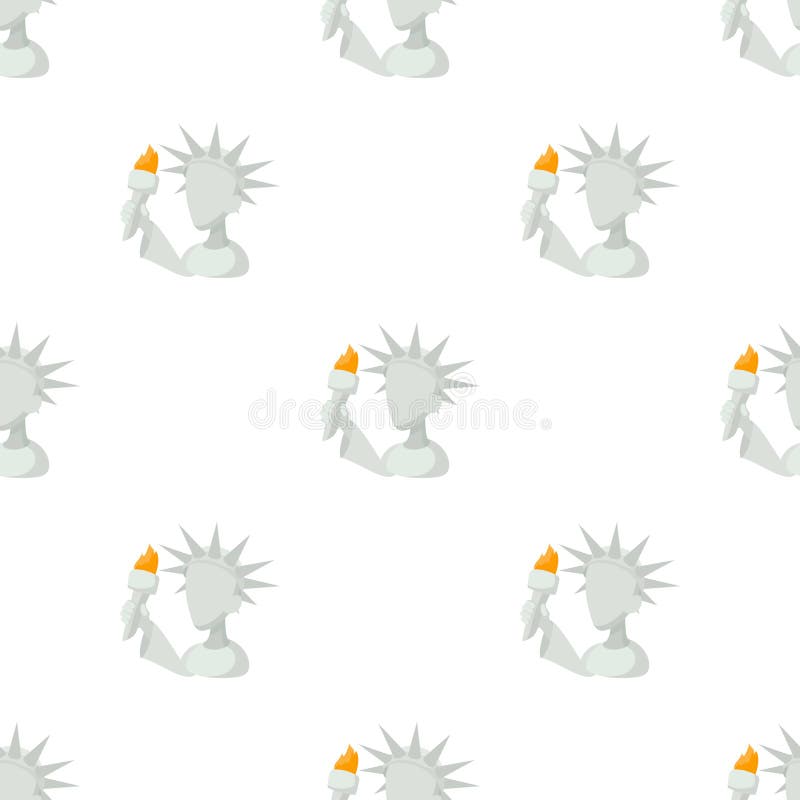 Head of Statue of Liberty Pattern Seamless Vector Stock Vector ...