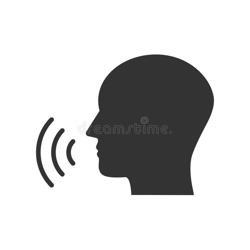 Head, Talk, Speaking Icon. Vector Illustration, Flat Design Stock ...