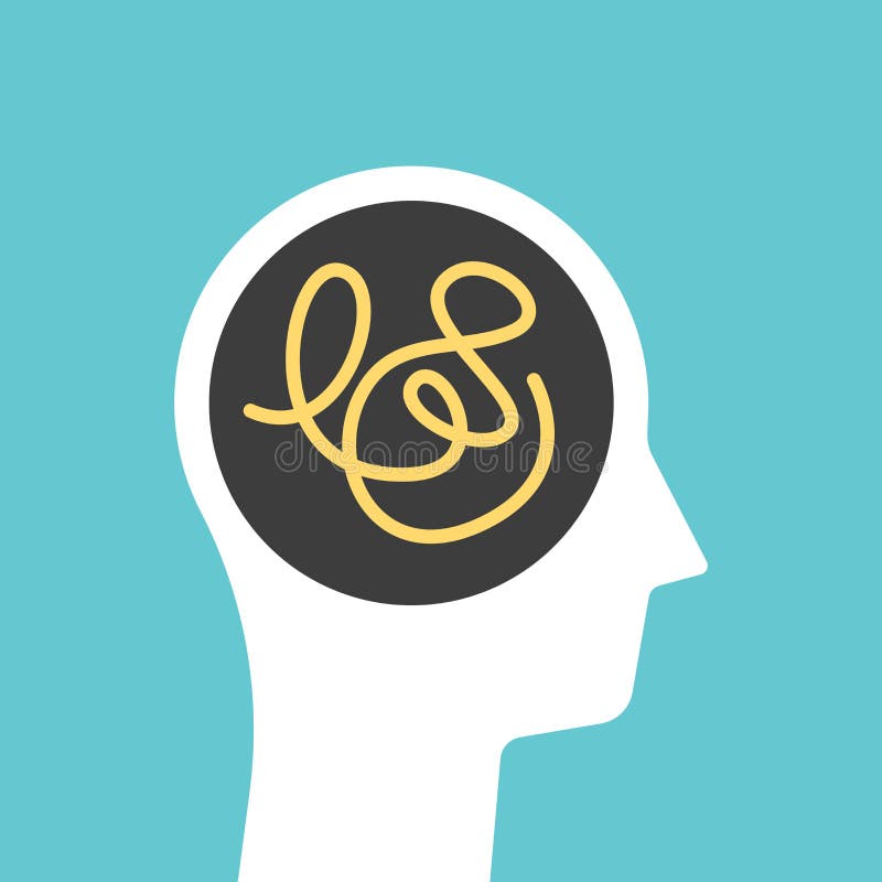 Head, Tangled Mind. Confusion, Mental Disorder, Stress and Creativity ...