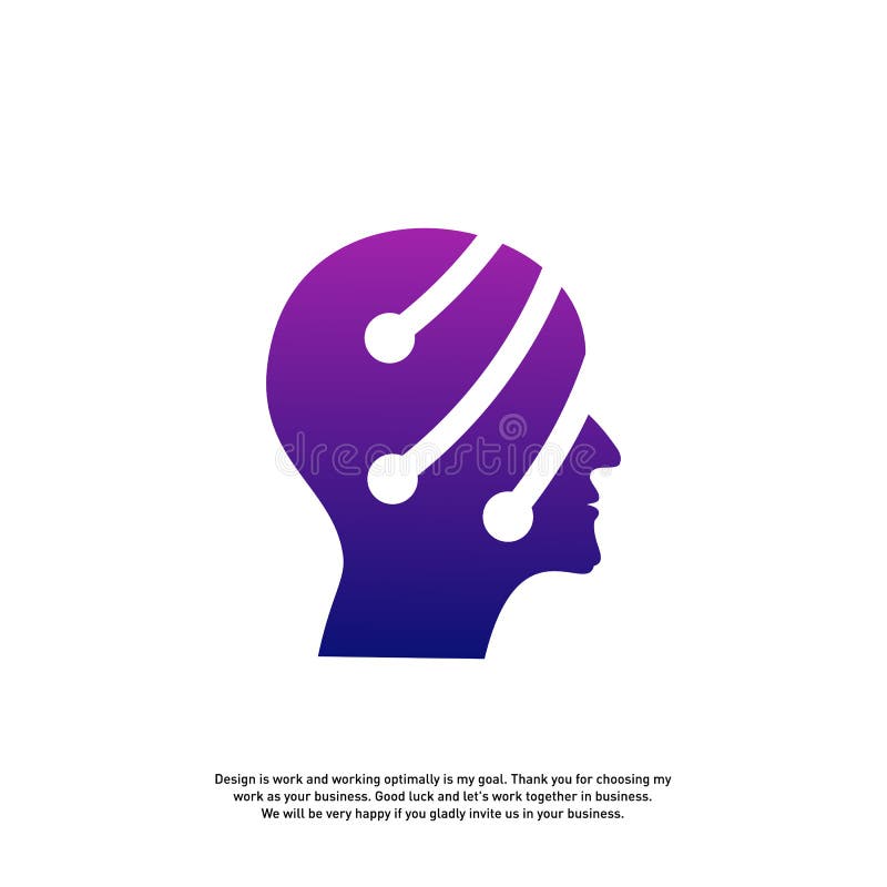 Head Tech Logo Concept, Brain Robotic Logo Vector - Vector Stock Vector ...