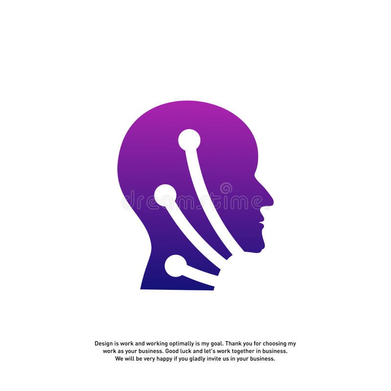 Head Tech Logo Concept, Brain Robotic Logo Vector - Vector Stock Vector ...