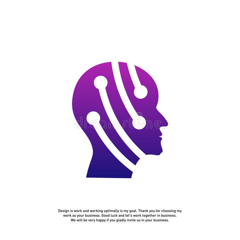 Head Tech Logo Concept, Brain Robotic Logo Vector - Vector Stock Vector ...