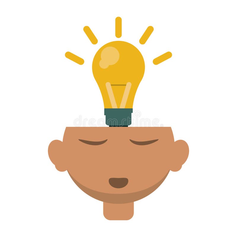 Head Thinking Bulb Idea Innovation Silhouette Stock Vector ...