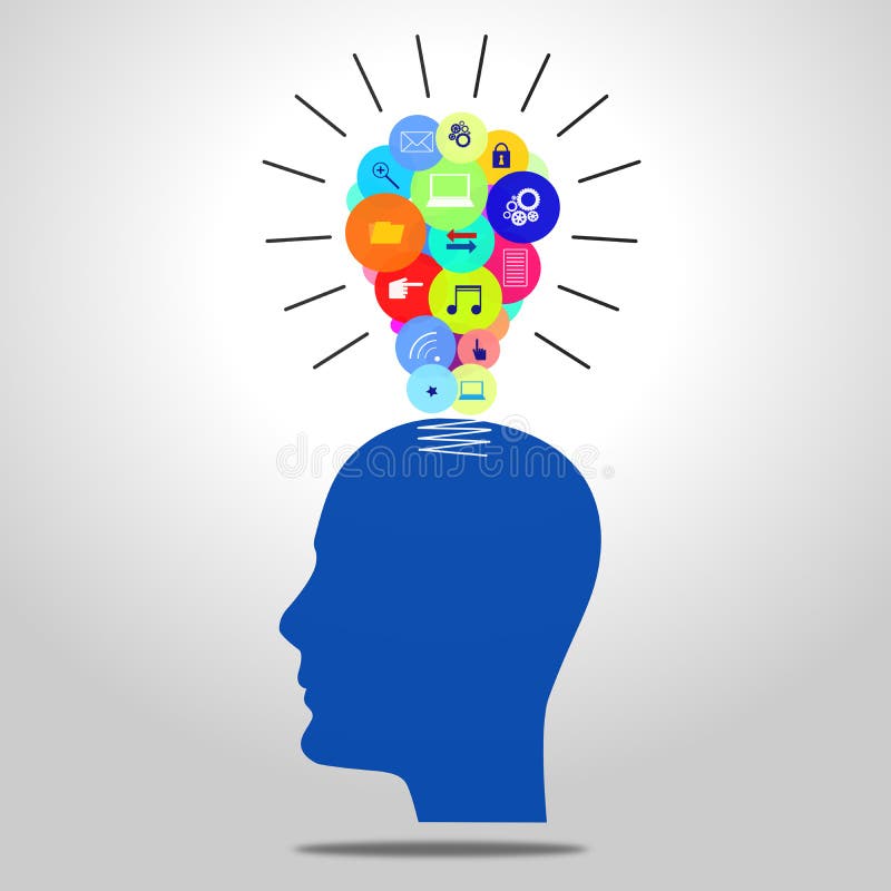 Head/ thinking concept stock illustration. Illustration of imagination ...