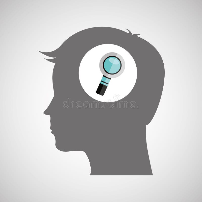 Head thinking design stock illustration. Illustration of digitally ...