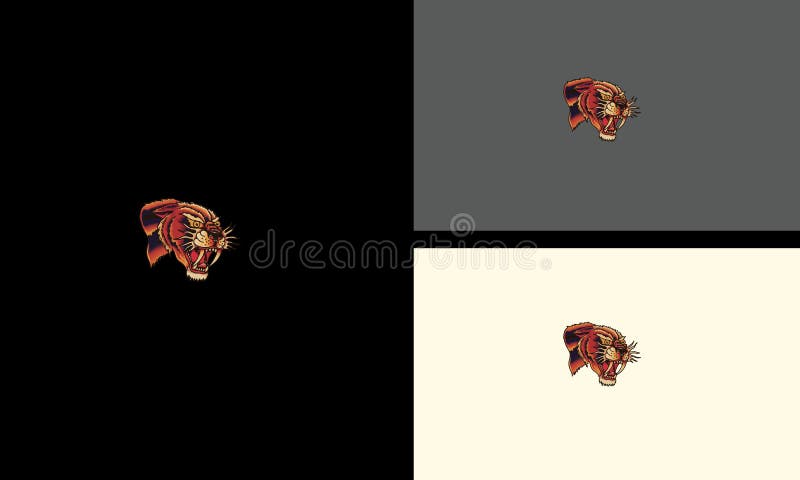 Head Tiger with Fang Vector Logo Concept Design Stock Vector ...