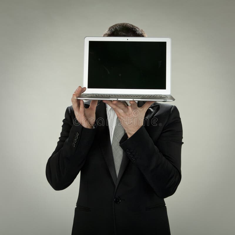 Head To E-business, Computer instead of Face Stock Image - Image of ...