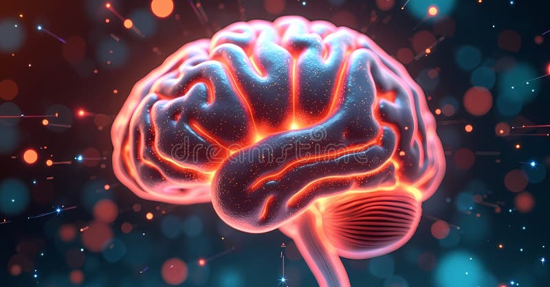 Head with Transparent Features, Circuits, Data Streams Stock Photo ...