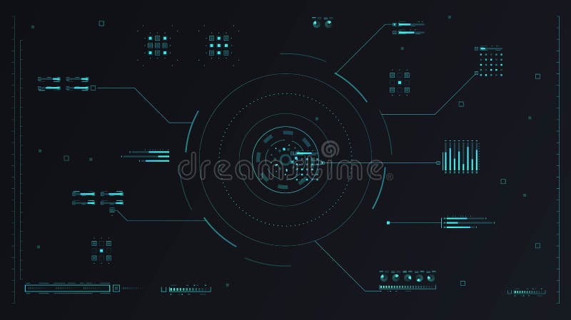 Head up display elements stock illustration. Illustration of panel - 258350999