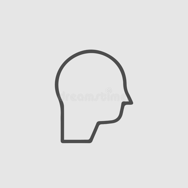 Head Vector Icon. Human Face Stock Vector - Illustration of portrait ...