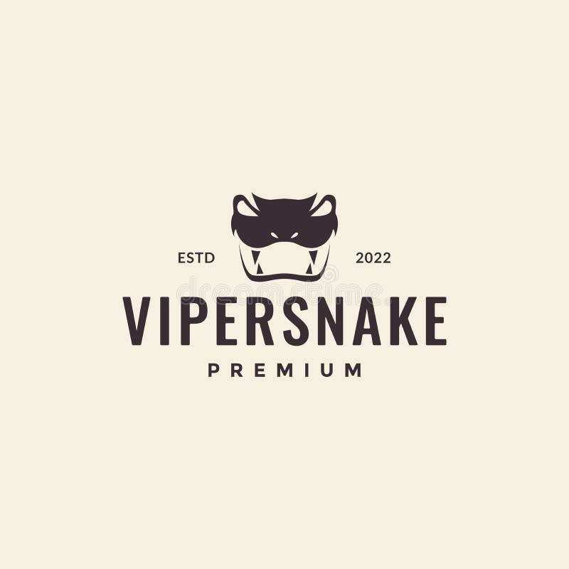Head Viper Snake Logo Design Hipster Stock Vector - Illustration of ...