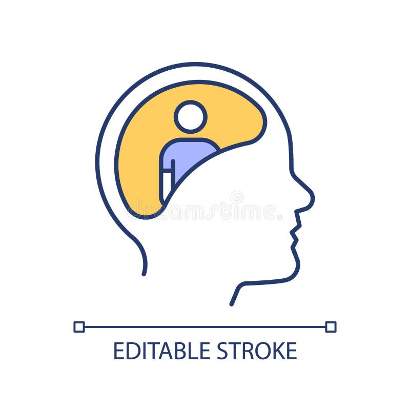 Head Visual Thinking RGB Color Icon Stock Vector - Illustration of ...