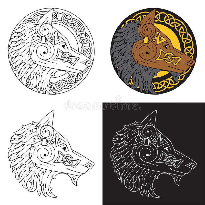 Celtic Wolf Head Tattoo