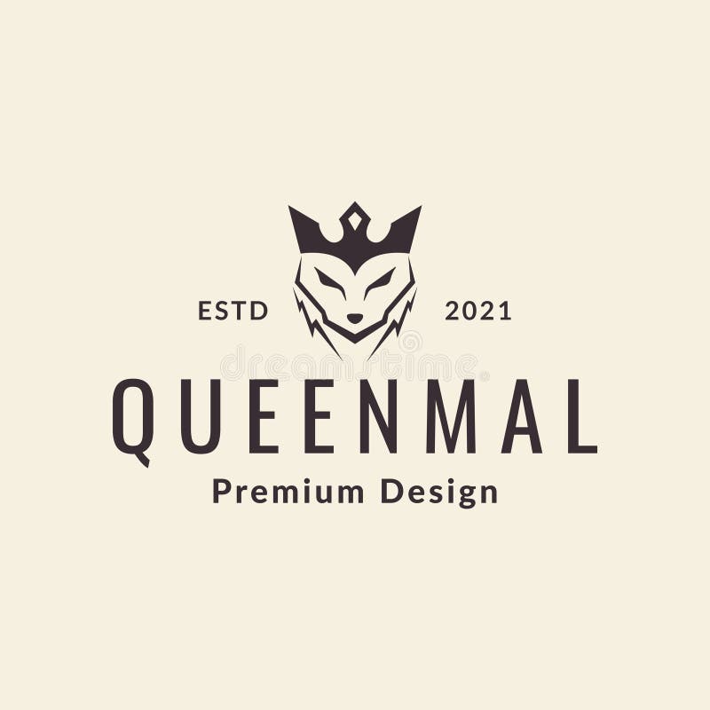 Head Wolf with Crown Hipster Logo Design Vector Graphic Symbol Icon ...