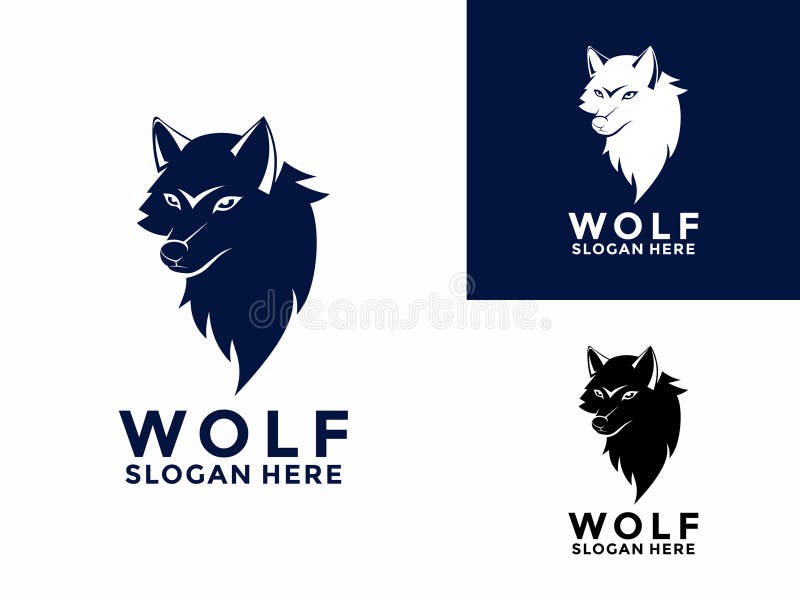 Head Wolf Fierce Face Logo Design Inspiration. Wolf Logo Design Vector ...