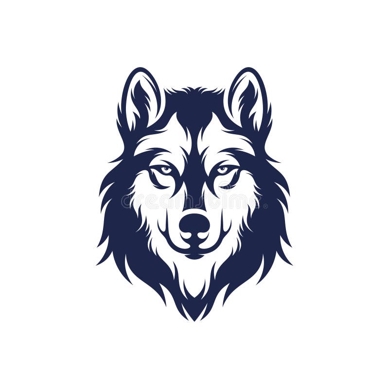 Head Wolf Vector Illustration Design. Head Wolf Logo Design Template ...
