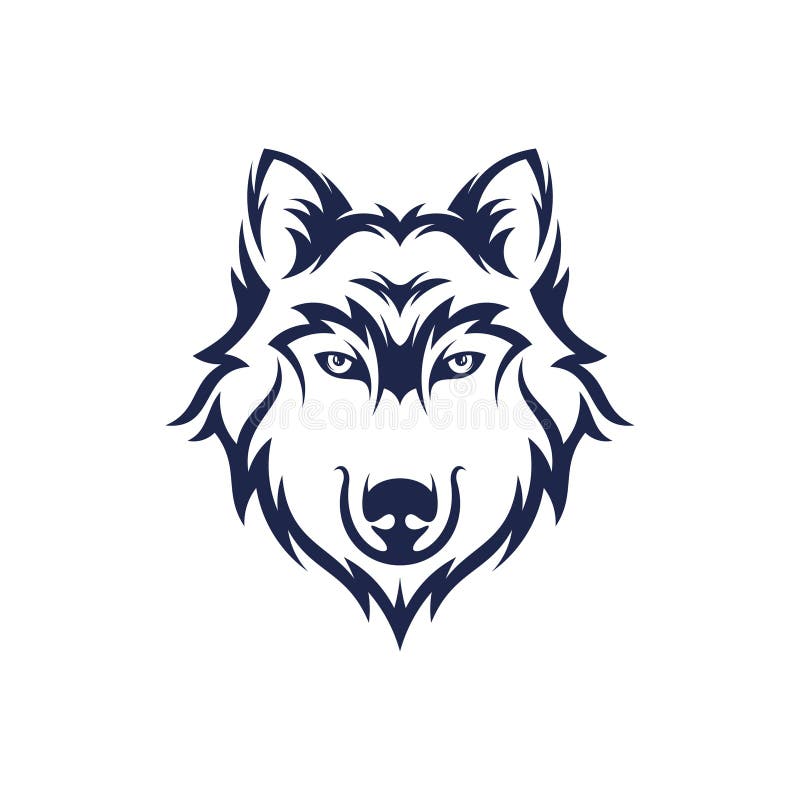 Head Wolf Vector Illustration Design. Head Wolf Logo Design Template ...