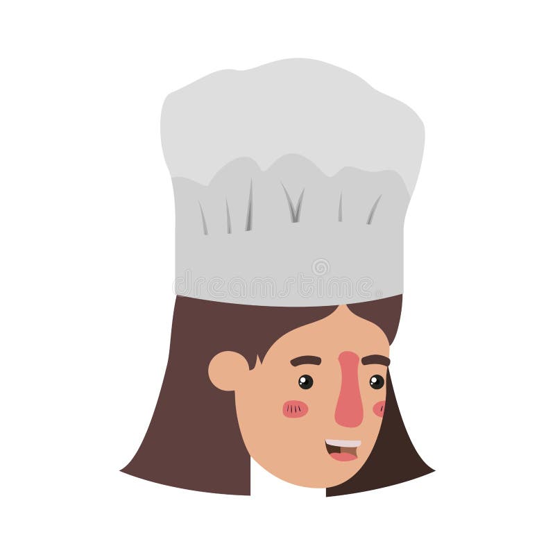 Head of Woman Cook Avatar Character Stock Vector - Illustration of cook ...