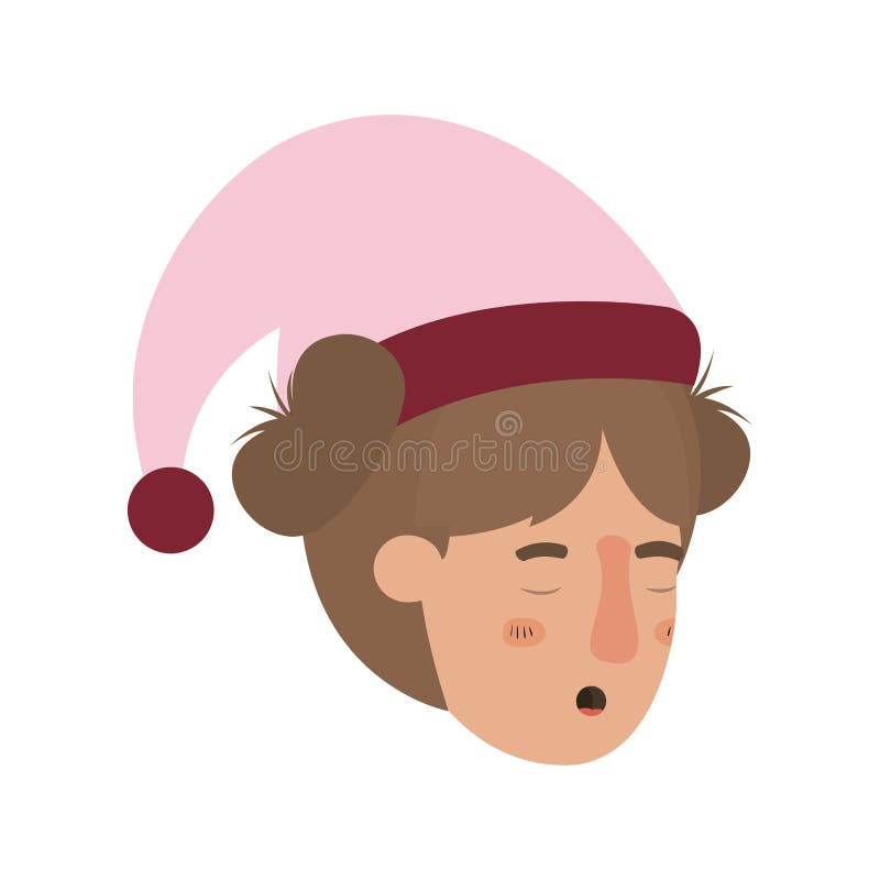 Head of Woman Sleeping Avatar Character Stock Vector - Illustration of ...