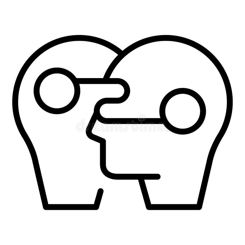 Head Work Icon Outline Vector. Mental Intelligence Stock Vector ...