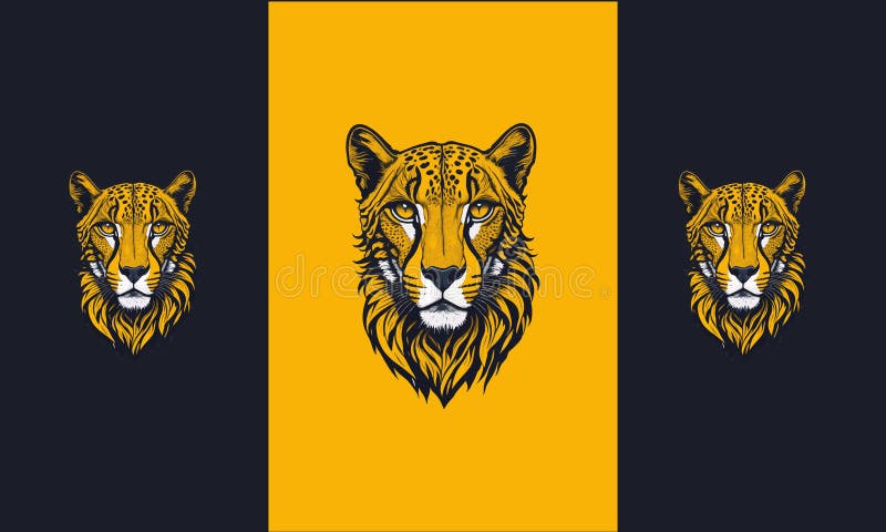 Head Yellow Cat Vector Flat Design Stock Vector - Illustration of head ...