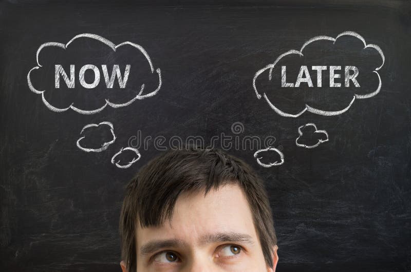 Young Unsure Man is Making Decision. Strategy and Choice Concept Stock ...