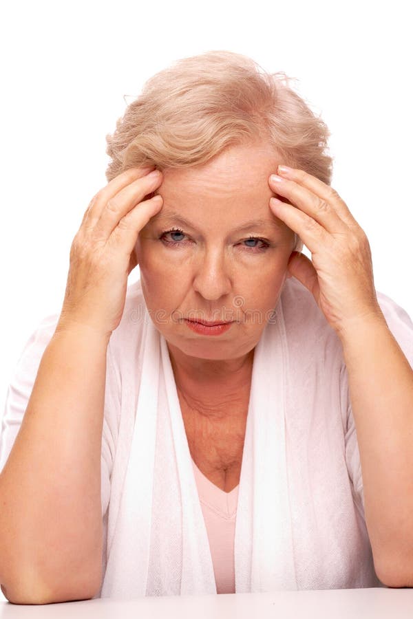 Sad retired woman stock photo. Image of compassion, face - 15954262