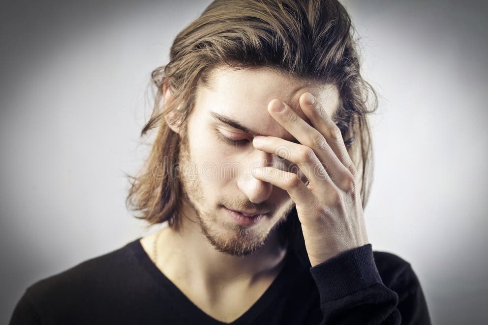 Headache stock photo. Image of portrait, concentration - 23930520