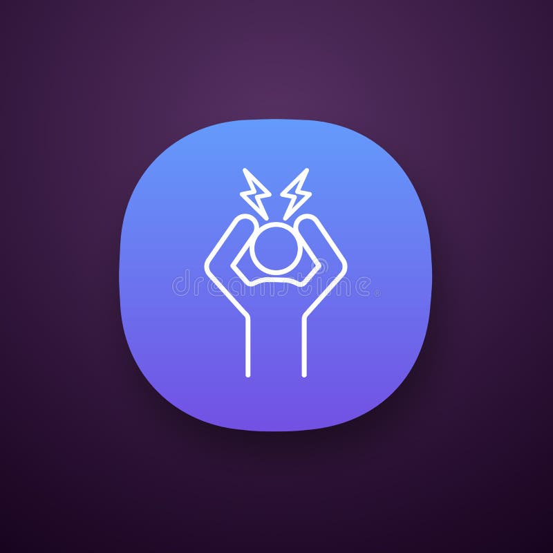 Headache app icon stock vector. Illustration of frustrated - 176726331
