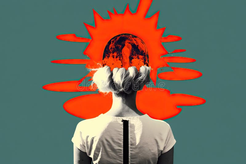 Headache Back View, Concept of Mental Problem, Created with Generative ...