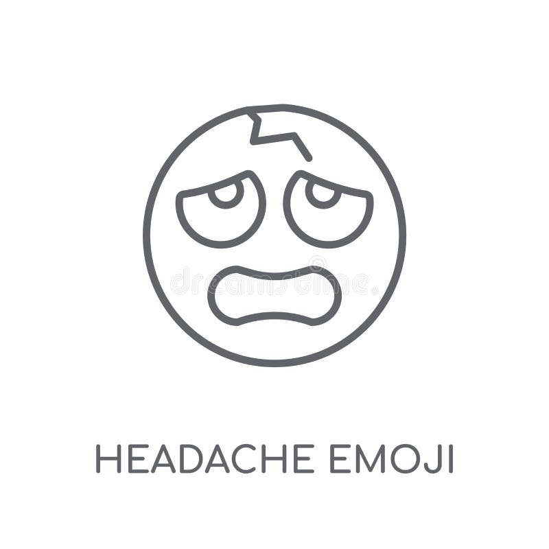 Headache Emoji Icon in Filled, Thin Line, Outline and Stroke Style ...