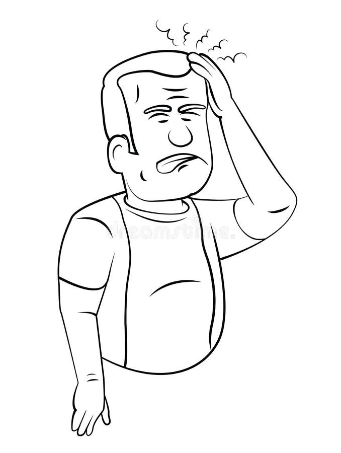 Headache stock vector. Illustration of injury, expression - 47880686