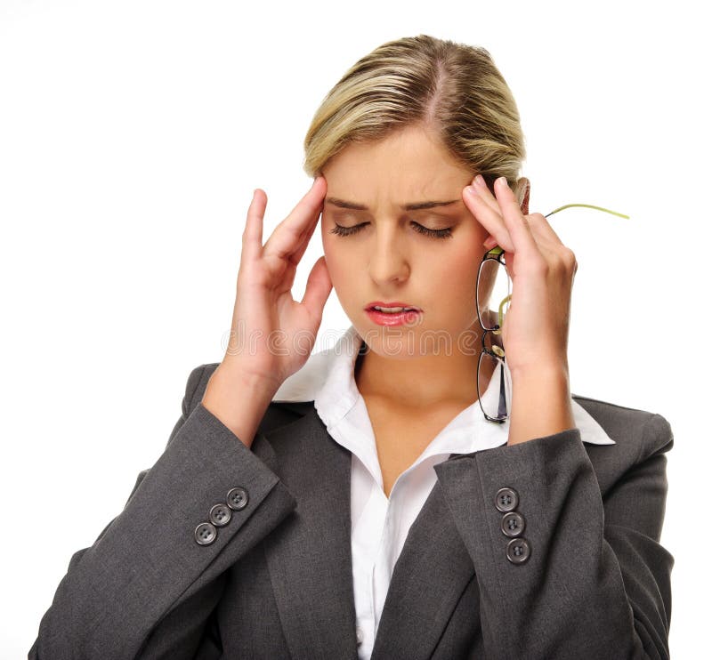 Headache girl stock image. Image of adult, career, female - 15869371