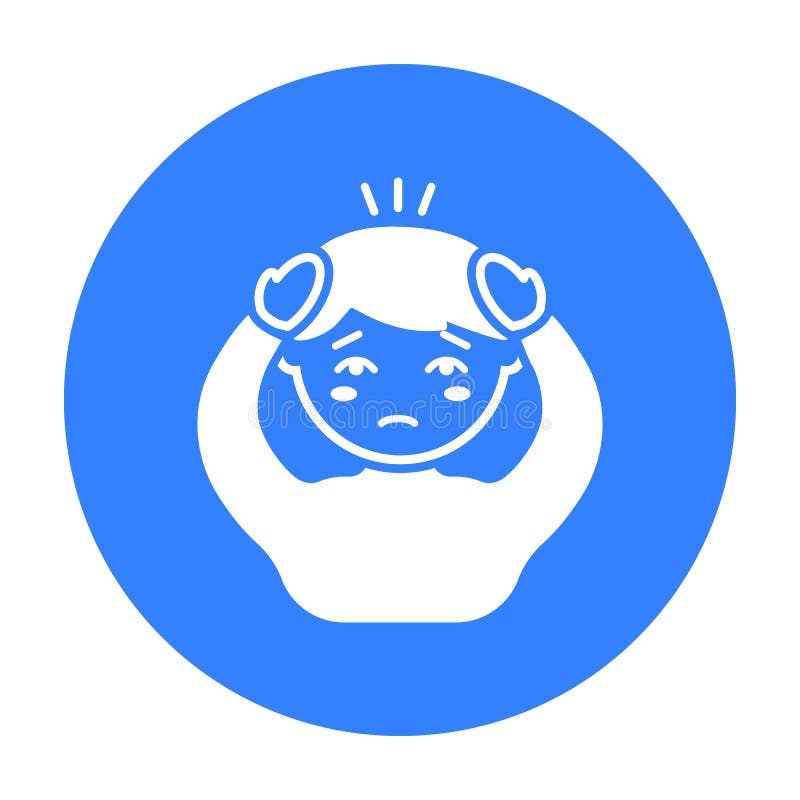 Headache Icon Cartoon. Single Sick Icon from the Big Ill, Disease ...