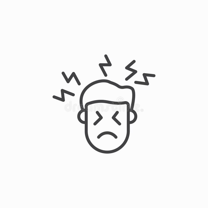 Headache icon vector stock vector. Illustration of health - 348312123