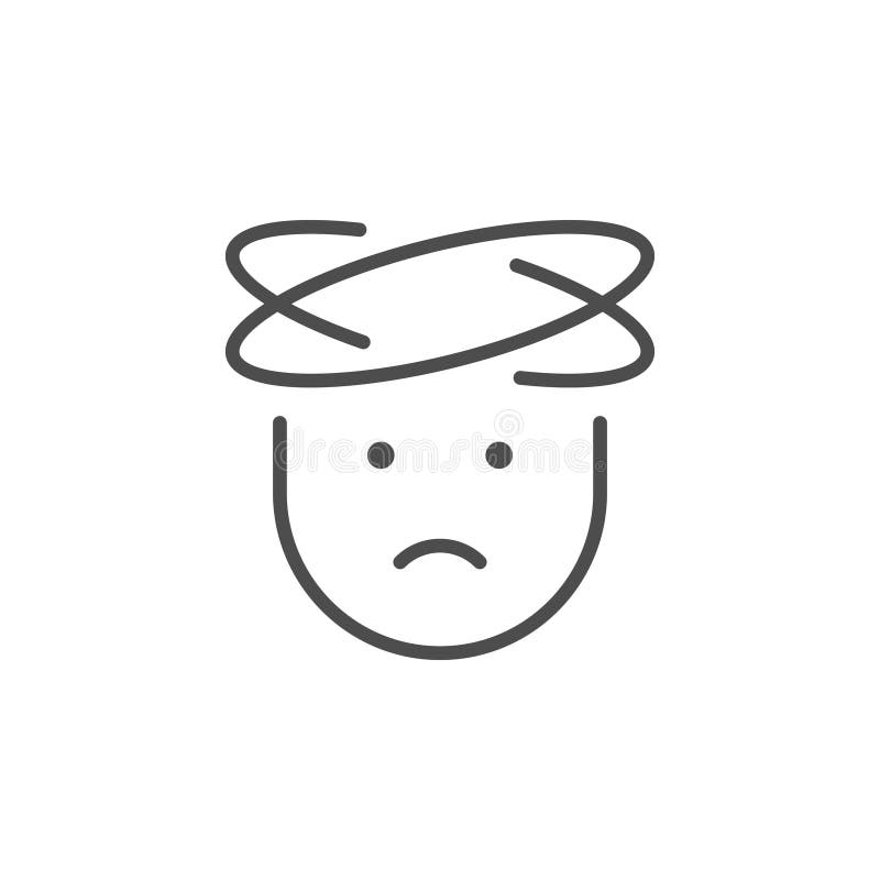 Headache Line Icon Set. Included the Icons As Tension Headaches ...