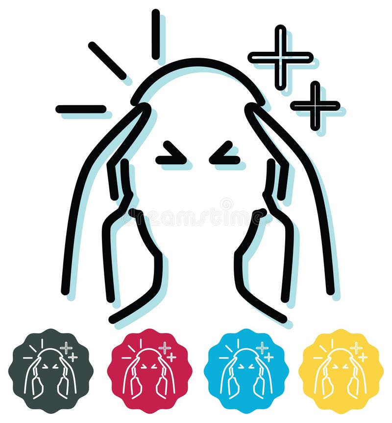 Headache - Migraine Icon stock illustration. Illustration of ...