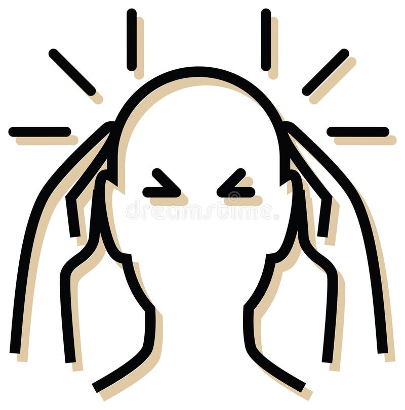 Headache - Migraine Icon stock illustration. Illustration of health ...