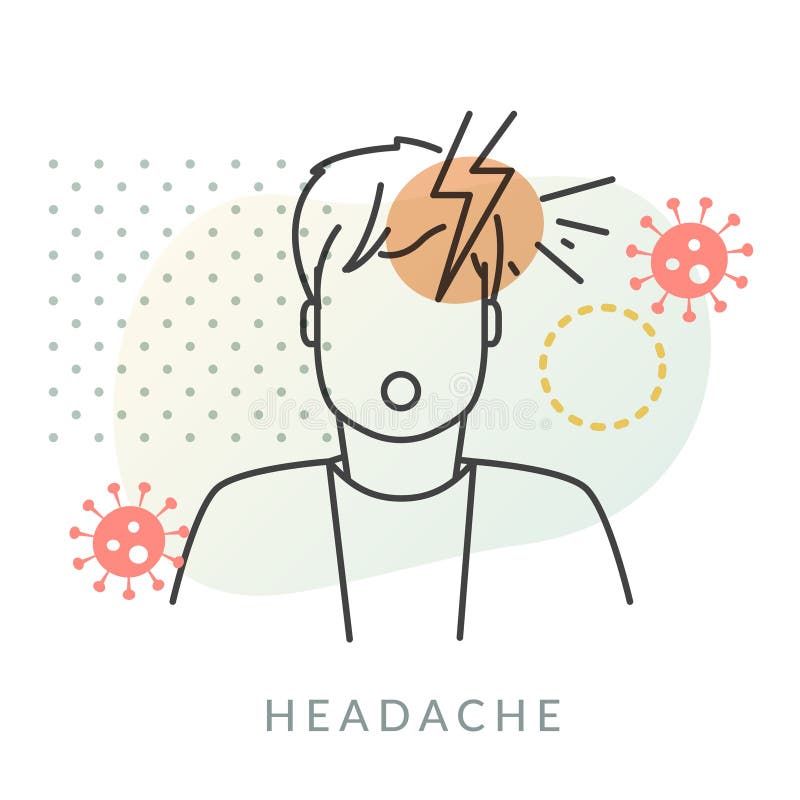 Headache. Symptom of Influenza, Allergies, Bronchitis, Pneumonia ...