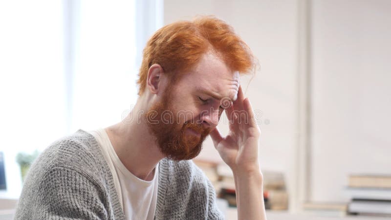 Headache, Tense Man at Work Stock Photo - Image of business, freelance ...