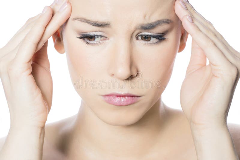 Headache woman stock image. Image of cheerless, care - 53622687