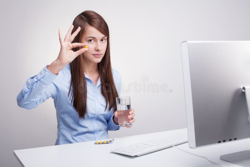 Headache at work stock image. Image of headache, caucasian - 28473191