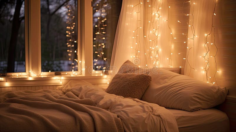 Headboard Twinkle Light Border Stock Illustration - Illustration of ...