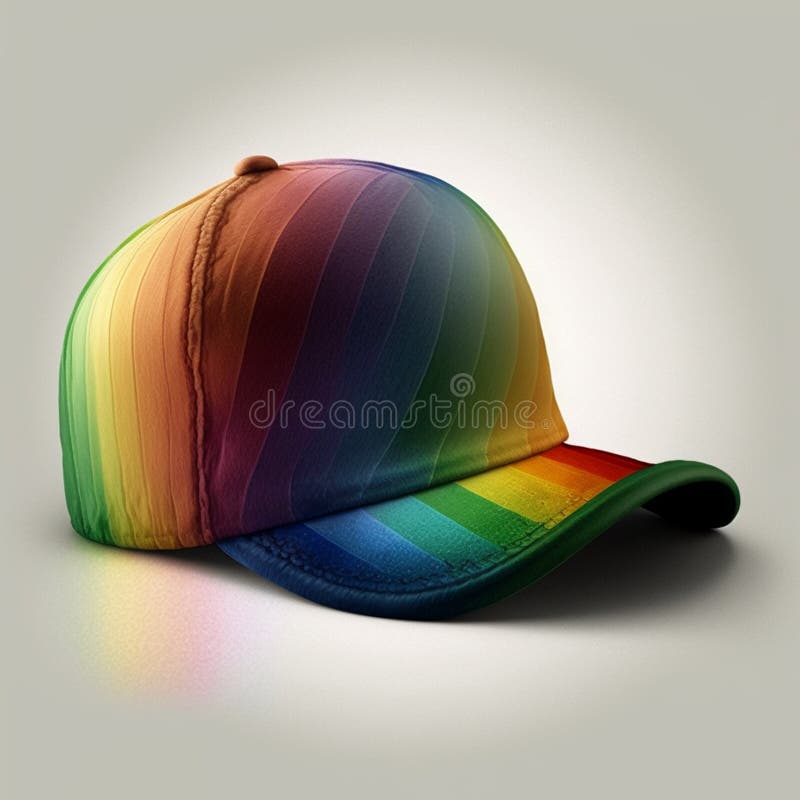 Headdress Made of Material in the Color of the Rainbow Stock Image ...